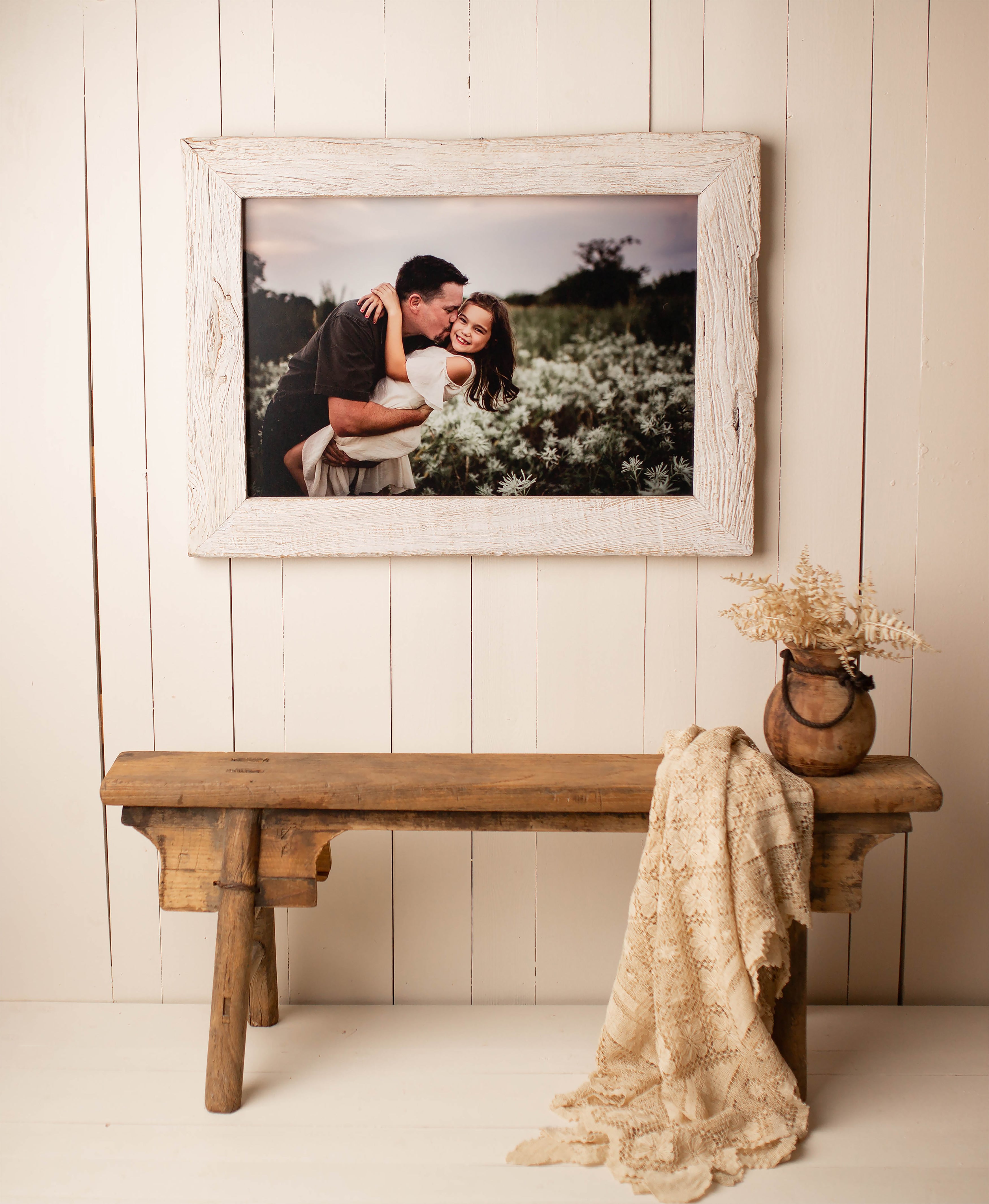 24x36 Rectangular Frame - Antique White (Landscape) – Luneberry Frames